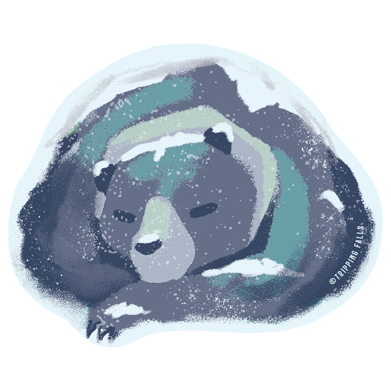HIBERNATION HUGS STICKER - Tripping Falls